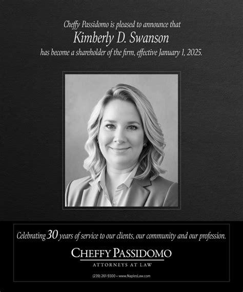 Cheffy Passidomo Pa On Linkedin We Are Pleased To Announce That