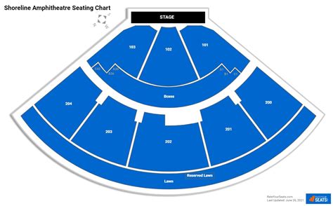 Shoreline Amphitheatre Concert Seating Chart Seating