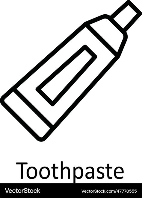 Toothpaste Outline Icon Design Royalty Free Vector Image