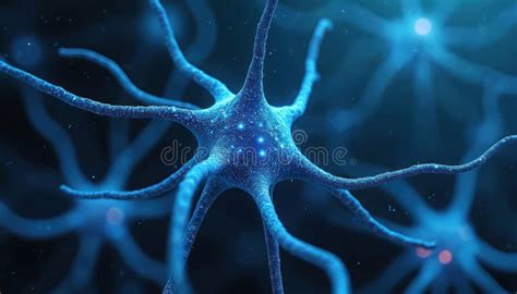 Illustration of Neuron Network, Neural Cells, Brain Cells with Synapses ...