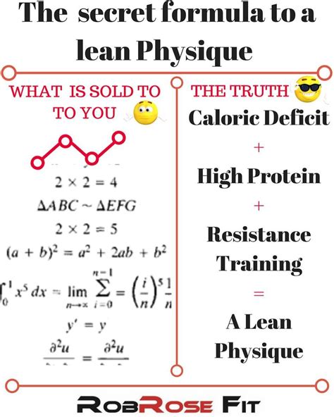 Secret Formula For A Lean Physique