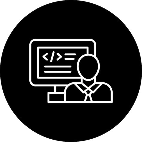 Icono Del Programador Vector Premium