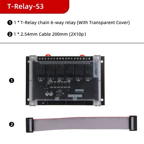 Lilygo® T Relay S3 Esp32 S3 6 Way Relay Esp32 S3 Wroom 1u Development