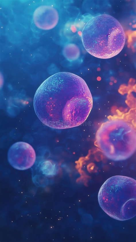 Cells Under A Microscope Reveal The Intricate Beauty Of Life Showcasing The Vibrant And Dynamic