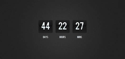 Flip Clock Countdown Psd Free Web Design Clock Flip Clock