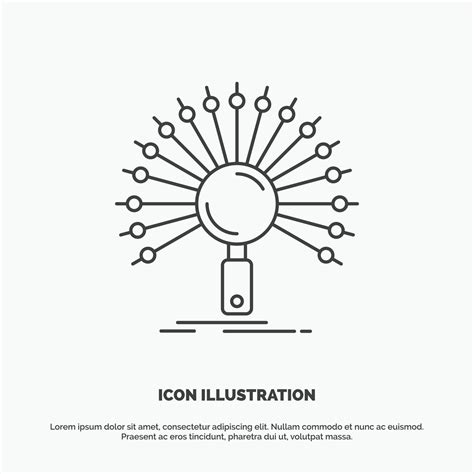 Data Information Informational Network Retrieval Icon Line Vector Gray Symbol For Ui And Ux