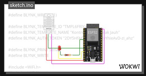 Kontrol Lampu Jarak Jauh Wokwi ESP32 STM32 Arduino Simulator
