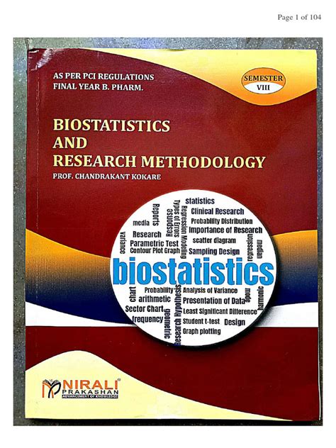 Biostatistics And Research Methodology Nirali Prakashan Pdf