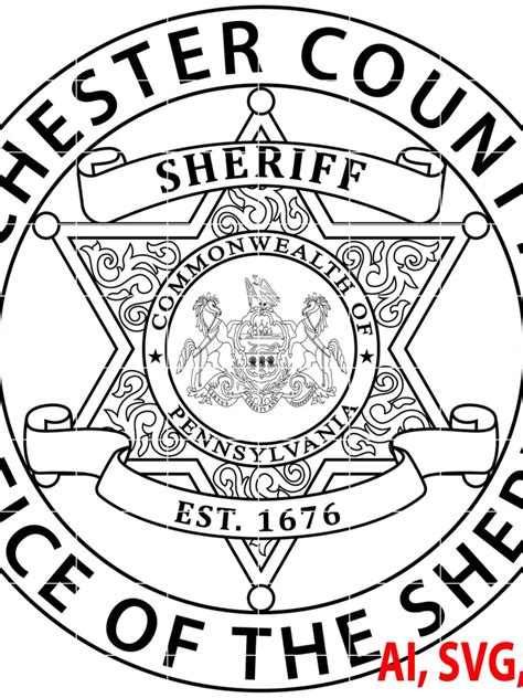 Commonwealth Of Pennsylvania Chester County Office Of The Sheriff Badge