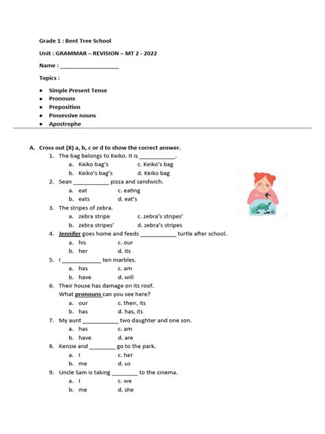 Grade 1 Grammar Mt 2 Nov 2022 Pdf Linguistic Morphology Syntax