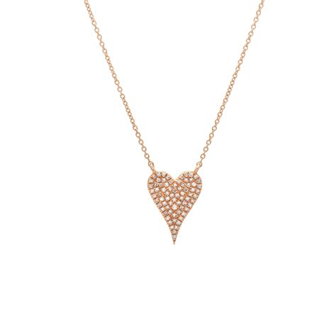 Modern Diamond Small Heart Necklace