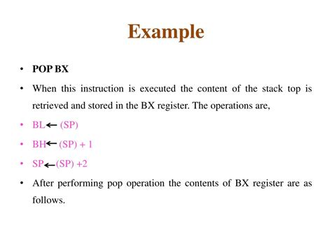 ppt push and pop instruction powerpoint presentation free download