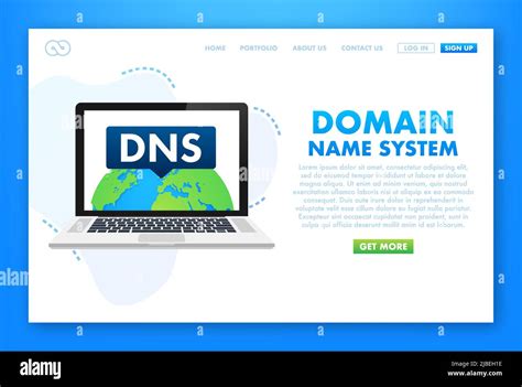 dns domain name system server global communication network concept