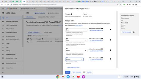 security remove basic gcp iam roles for any newly created account