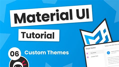 Material Ui Tutorial 6 Custom Themes Youtube