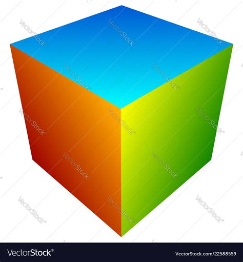 Colorful Cube Icon Modern Bright Generic Vector Image