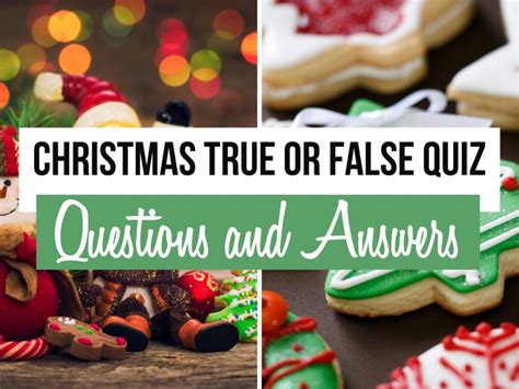 50 Christmas True Or False Questions And Answers Quiz Trivia Games