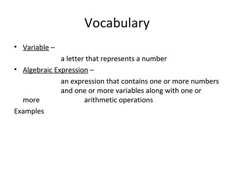 1 1 Variables And Expressions Ppt