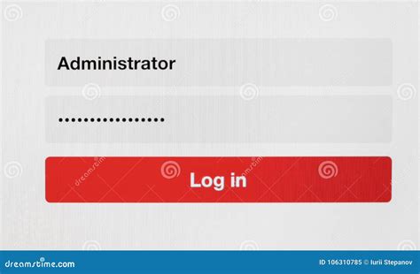 Filled Login And Hidden By Dots Password At Login Screen Stock Image