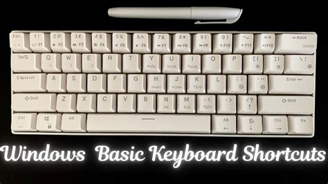 Windows Basic Keyboard Shortcuts Youtube
