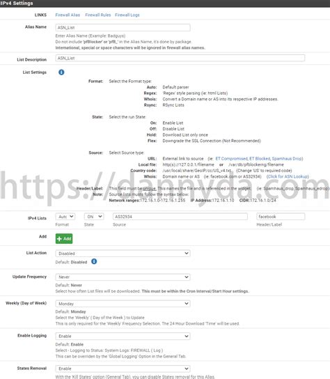 how to block asn autonomous system number with pfsense firewall [how