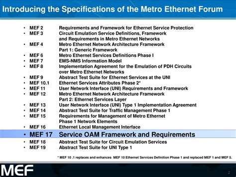Ppt Introducing The Specifications Of The Metro Ethernet Forum Powerpoint Presentation Id