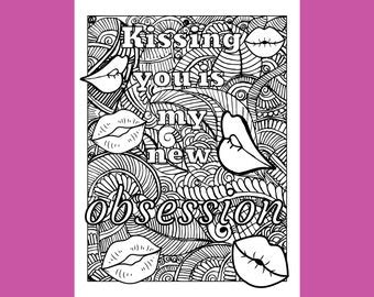 Sex Digital Coloring Page Erotic Art Print Pattern Line Art Etsy