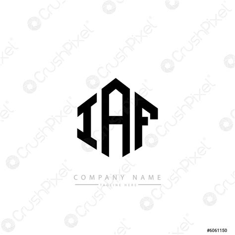 IAF Letter Logo Design With Polygon Shape IAF Polygon And Stock Vector Crushpixel