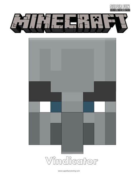 Vindicator Minecraft Coloring Super Fun Coloring