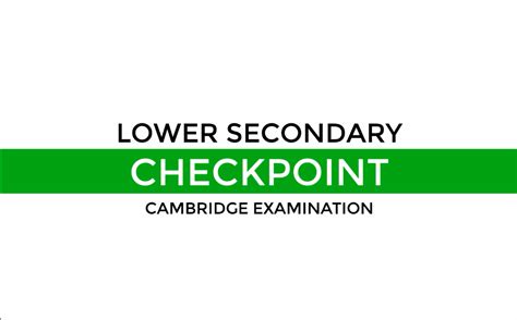 Lower Secondary Checkpoint Cambridge Examination 2021 Sekolah Kristen
