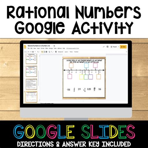 Rational Numbers Google Activity Distance Learning Google Activities Rational Numbers