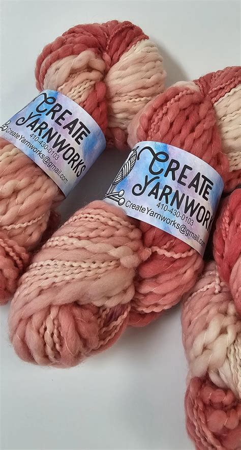 Broken Peach In Thick N Thin 100 Superwash Merino Bulky Yarn Create
