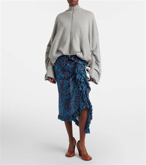 Cotton Jersey Sweatshirt In Grey Dries Van Noten Mytheresa