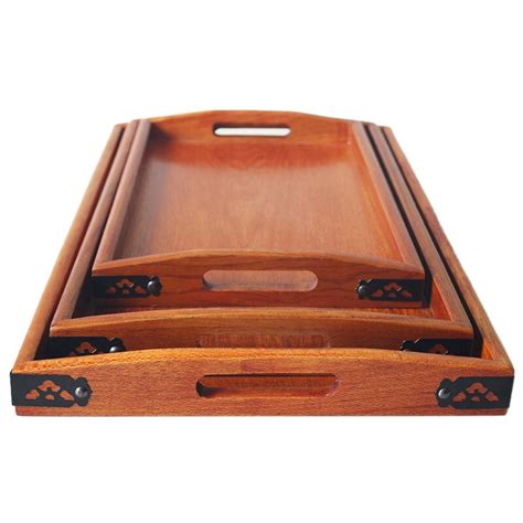 Holz Tee Tablett Dessert Kaffee Tablett Lebensmitt Grandado