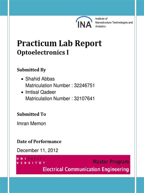Practicum Lab Report Updated Pdf Optical Filter Refractive Index