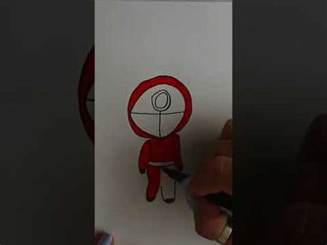 How To Draw A Squid Game Red Guard Uniform Shorts Squidgame Tekening Squid Games