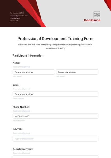 Free Training Registration Form Template To Edit Online