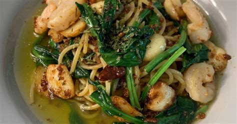 초 간단 시금치 오일 파스타