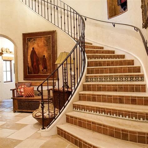 Spanish Style Wrought Iron Staircase Lights Of Tuscany 7004 3