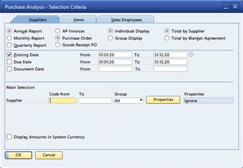 Purchase Analysis Report In Sap Business One Doubleclick Consulting Limited