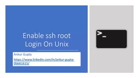 Enable Root Login Over Ssh Pptx