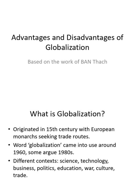 Globalization Pros And Cons Pdf Globalization Multinational