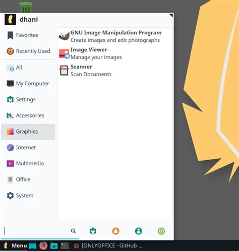 xfce menu manjaro dot site