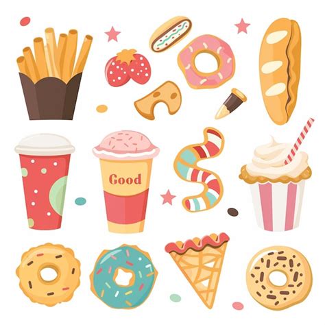 스 음식 터 일러스트레이션 만화 디자인 고립 된 배경 식사 그래픽 로고 아이콘 프리미엄 Ai 생성 벡터