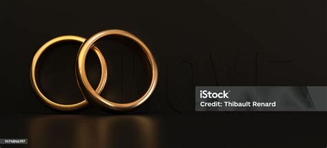 검은 배경에 사랑과 결혼을 상징하는 두 개의 금반지 3d 렌더링 결혼 반지에 대한 스톡 사진 및 기타 이미지 결혼 반지 결혼 의식 결혼식 Istock
