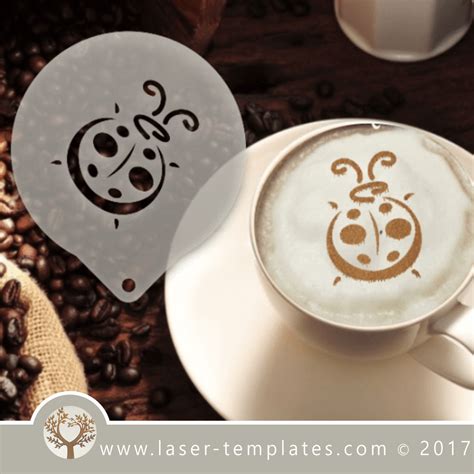 Lady Bug Stencil Template For Laser Cutting Vector Online Store Free
