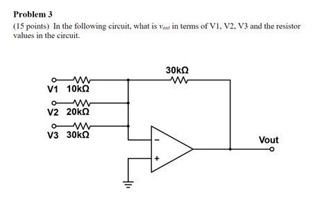 Solved Problem 3 15 Points In The Following Circuit What