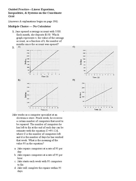 Guided Practice 396 Pdf Equations Cartesian Coordinate System