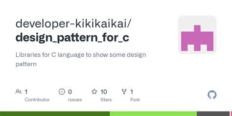 GitHub Developer Kikikaikai Design Pattern For C Libraries For C Language To Show Some Design